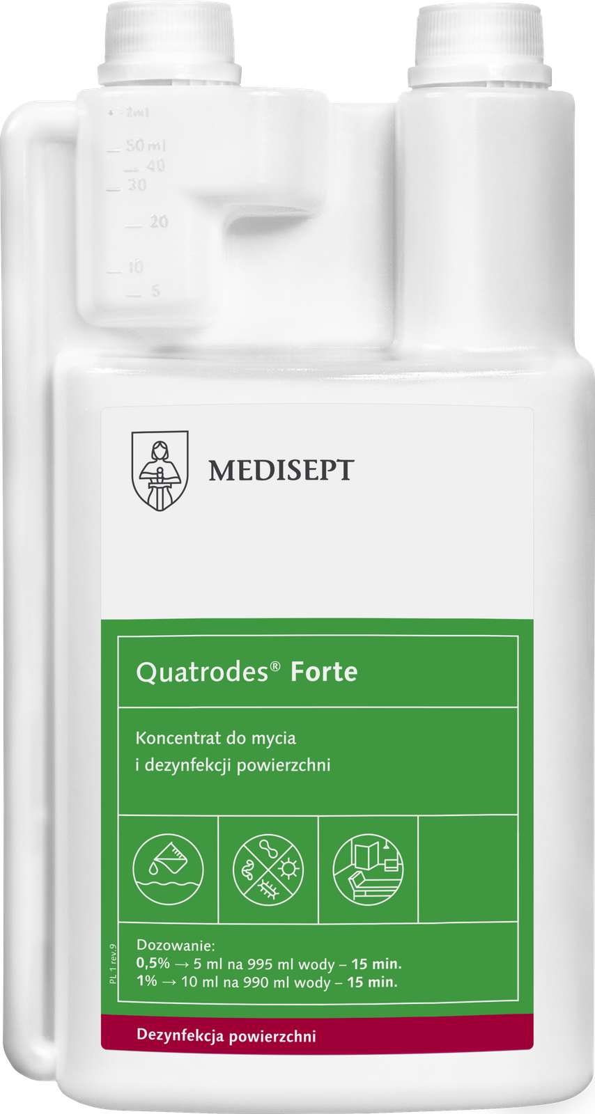Quatrodes Forte 1 litre fluid - MEDISEPT Quatrodes Forte 1 litr ...
